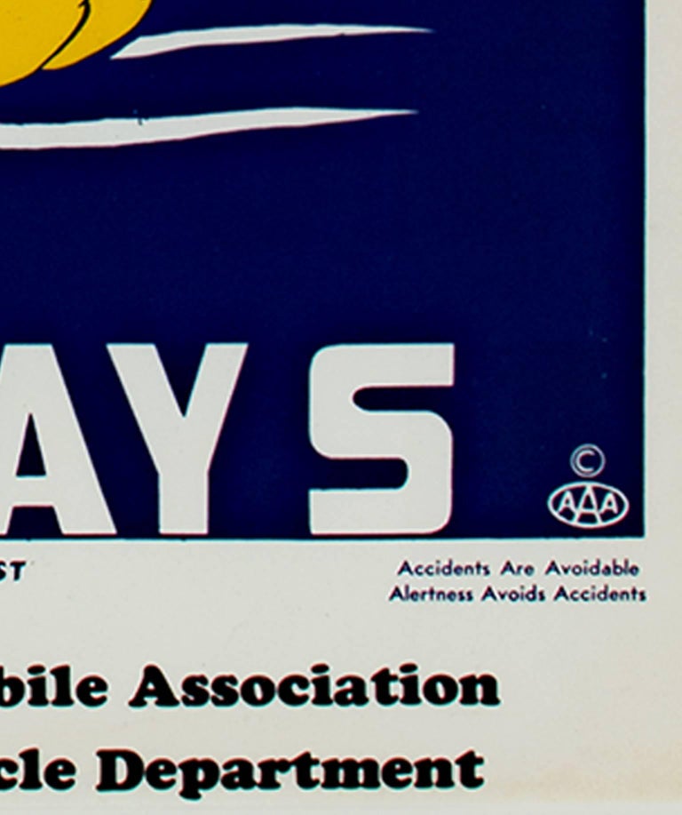 Isadore Seltzer - "Be Extra Alert on Rainy Days," Color Lithograph ...