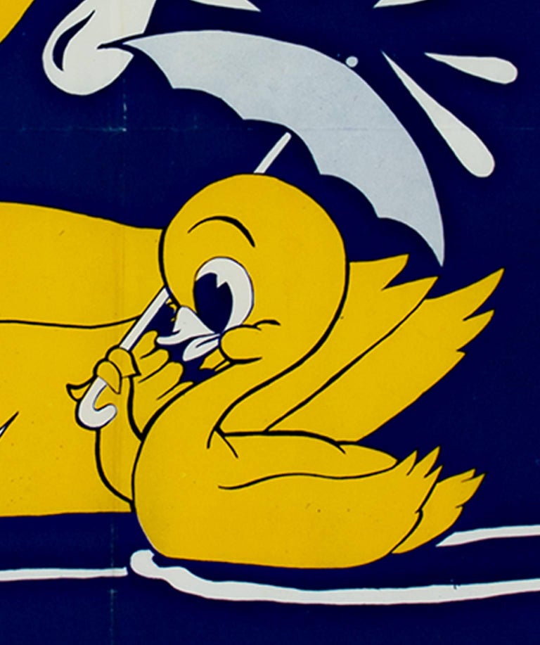 Isadore Seltzer - "Be Extra Alert on Rainy Days," Color Lithograph ...