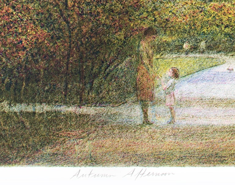 Harold Altman - "Autumn Afternoon," Original Color Lithograph signed by ...