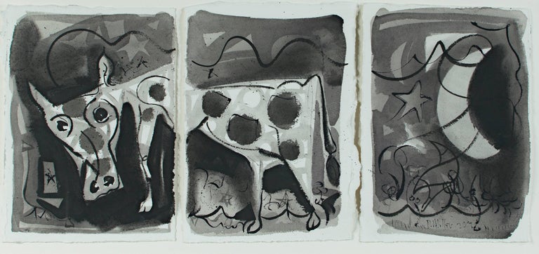 Dan Muller - "Kind of Like a Cow, " Ink on Paper signed by Dan Muller ...