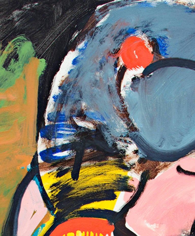 Matthew Schaefer - "Abstract Woman, " Oil on Canvas Portrait signed by ...