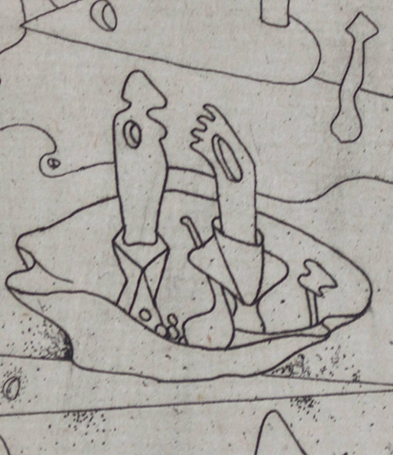 Yves Tanguy - "Solidarity, " Etching of an Surrealist Landscape signed ...