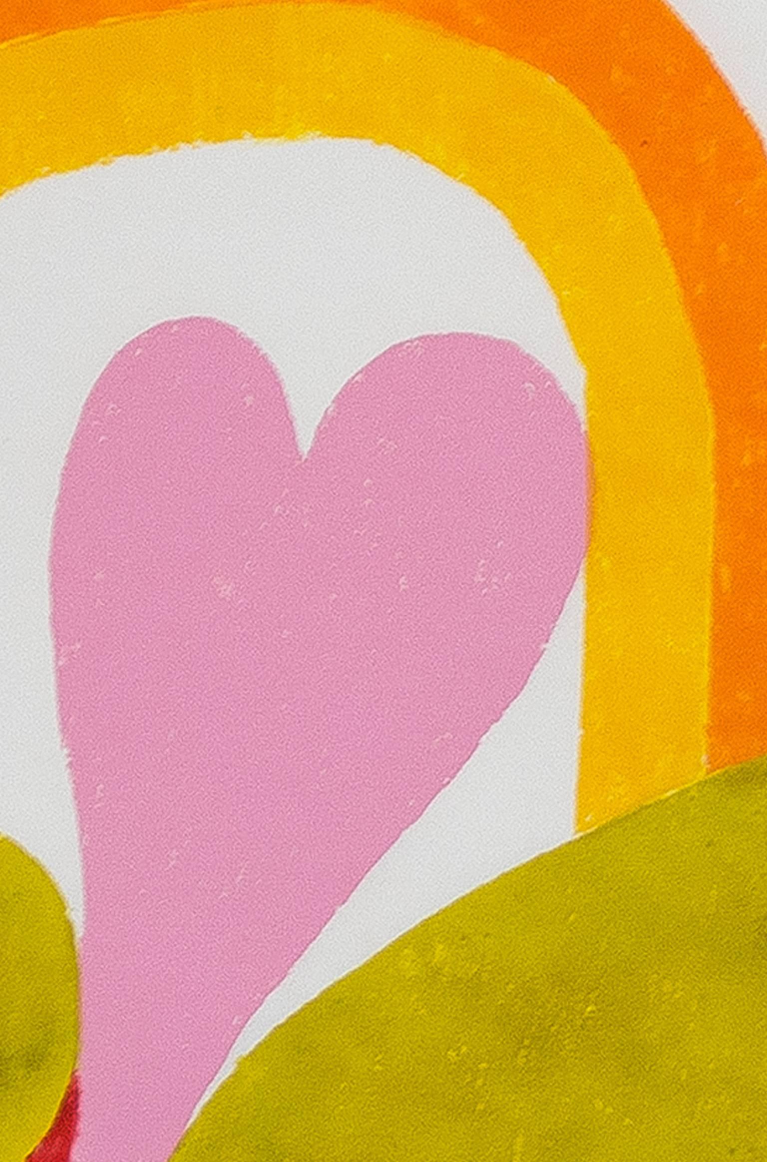 Carol Summers - "Heartrise, " Colorful Woodcut signed by Carol Summers ...