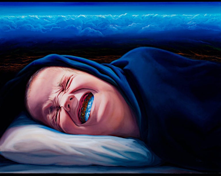 Renee McGinnis - "Progress Regress," Oil on Canvas Portrait signed by ...