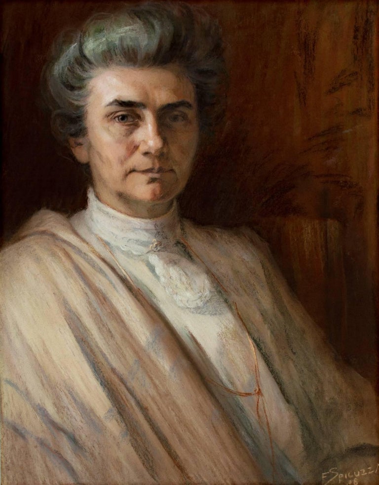 Francesco Spicuzza - "Portrait of the Artist's Mother-In-Law," Pastel ...