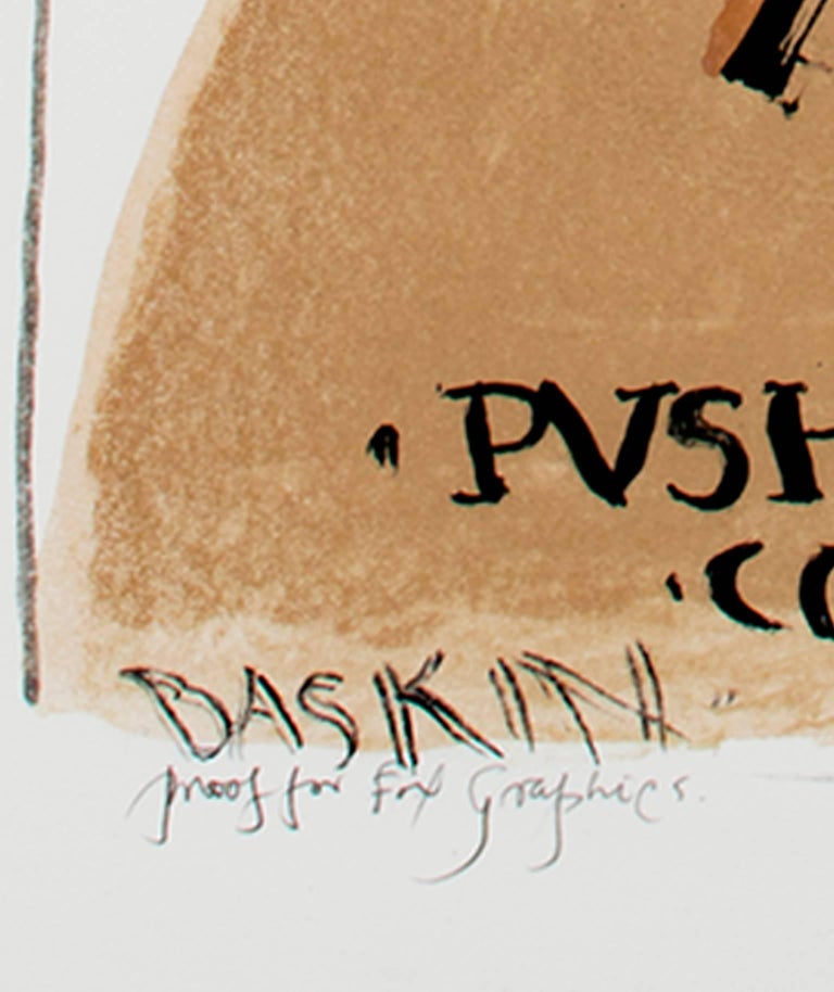 Leonard Baskin - "Push Aside - Comanche," Original Lithograph Portrait ...