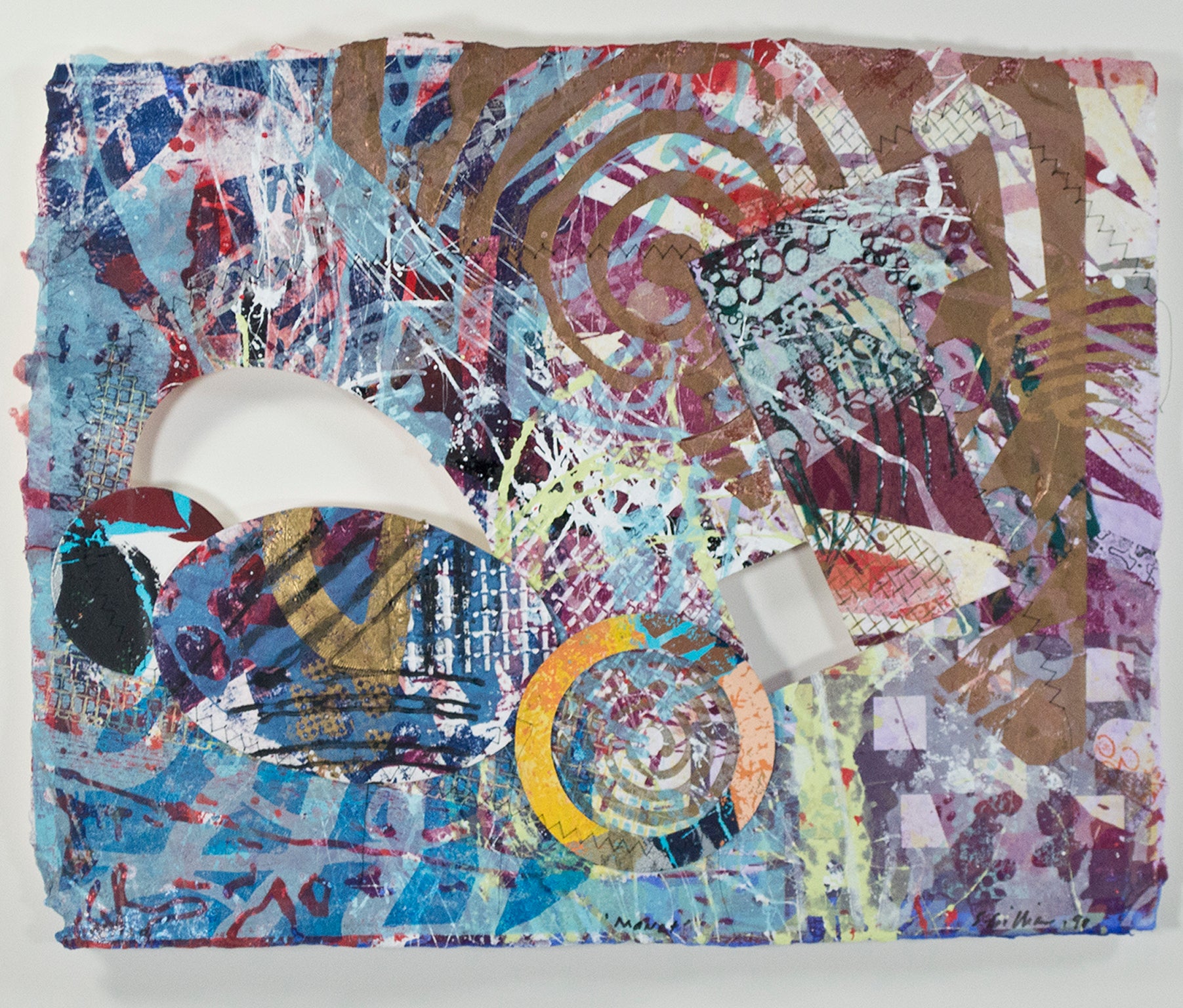 Sam Gilliam - Original Sam Gilliam Screen Print on Handmade Paper ...