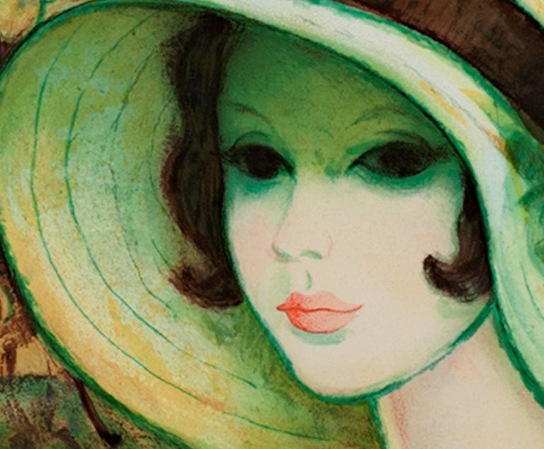 Francois Batet - "Un Parisienne a Longchamp, " Original Color ...