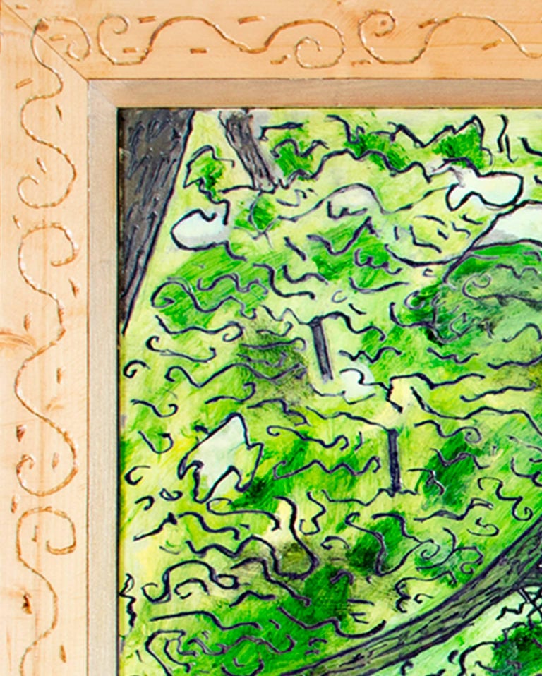 Robert Richter - "House in the Woods," Oil on Wood signed by Robert ...