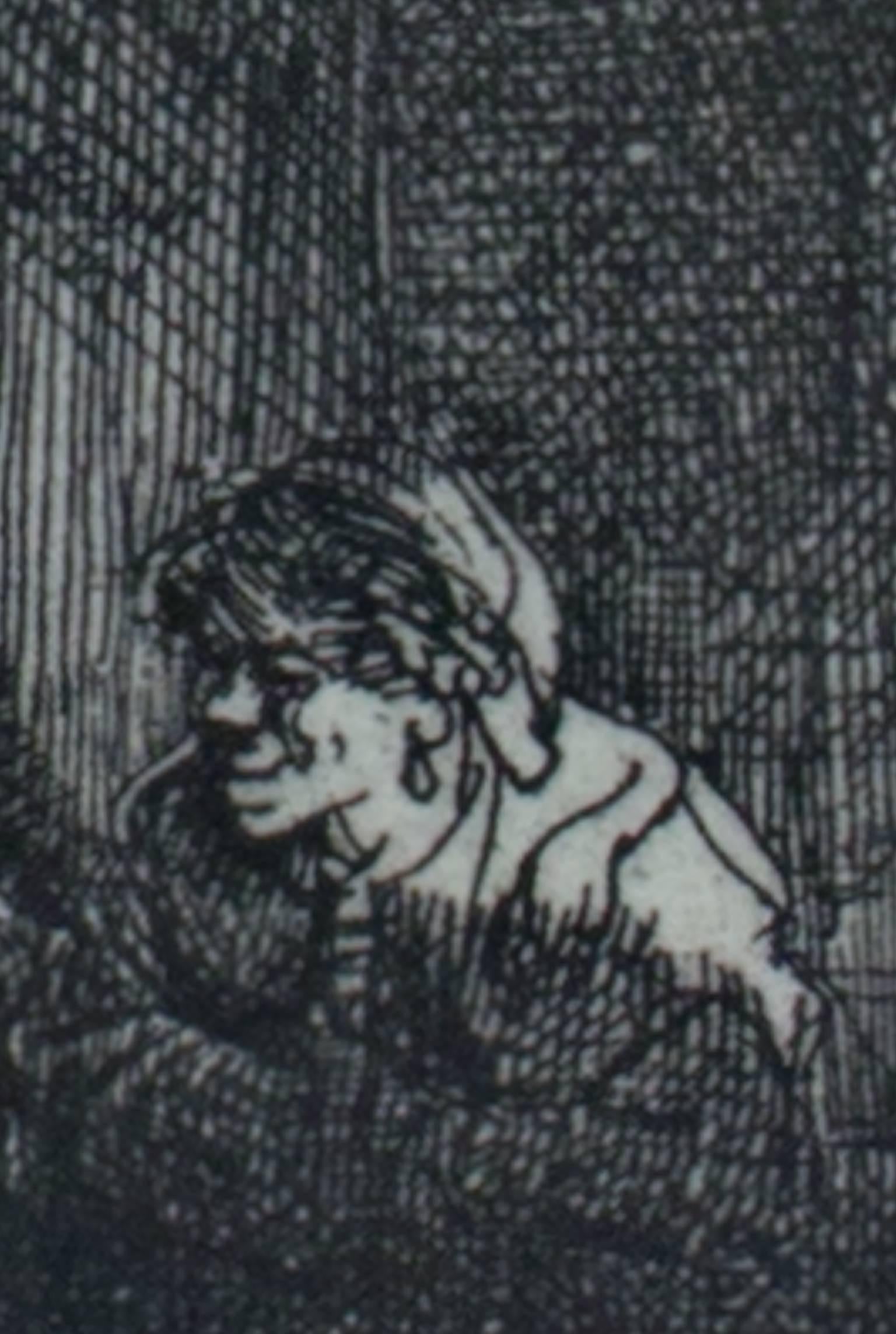 Rembrandt van Rijn - Woman at a Door Hatch Talking to a Man and ...