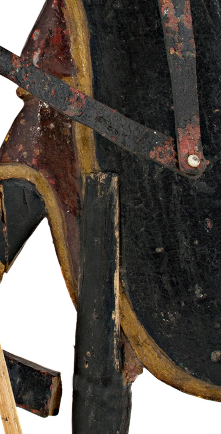 Unknown - "Flat Wooden Puppet (male)," Wood and Leather created in ...