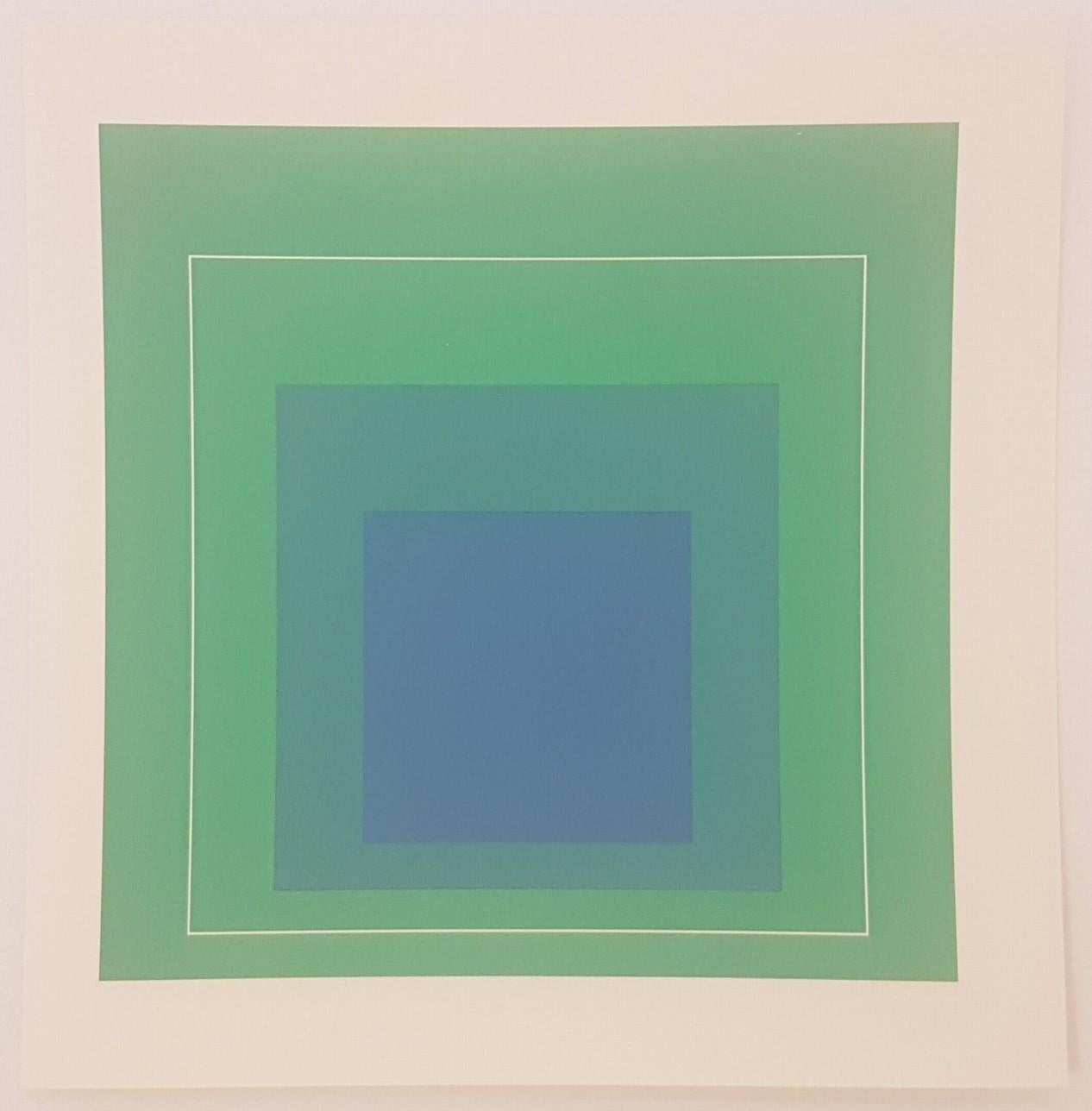 (after) Josef Albers - Quadrati con linee bianche - Set di cinque (5 ...