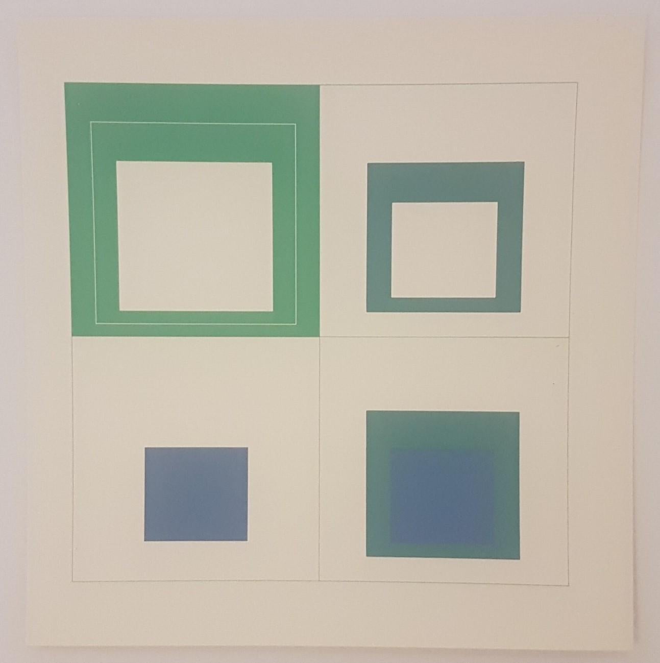 (after) Josef Albers - Quadrati con linee bianche - Set di cinque (5 ...