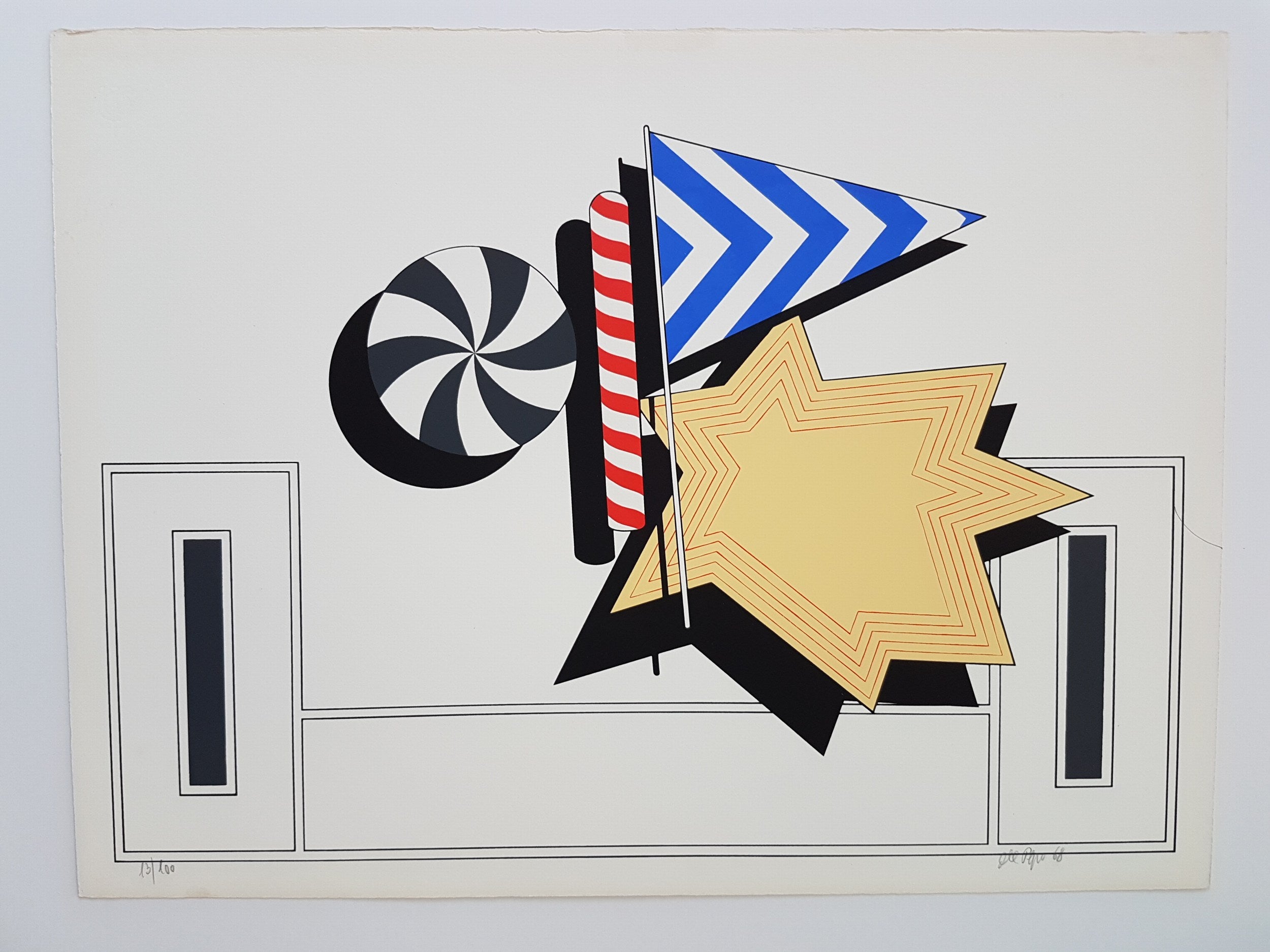 Lucio Del Pezzo - Untitled - Original Screen Print by Lucio del Pezzo ...