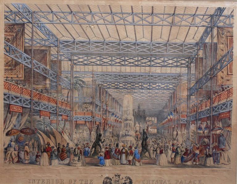 Augustus Butler - ''Interior of The Crystal Palace'' Original Hand ...