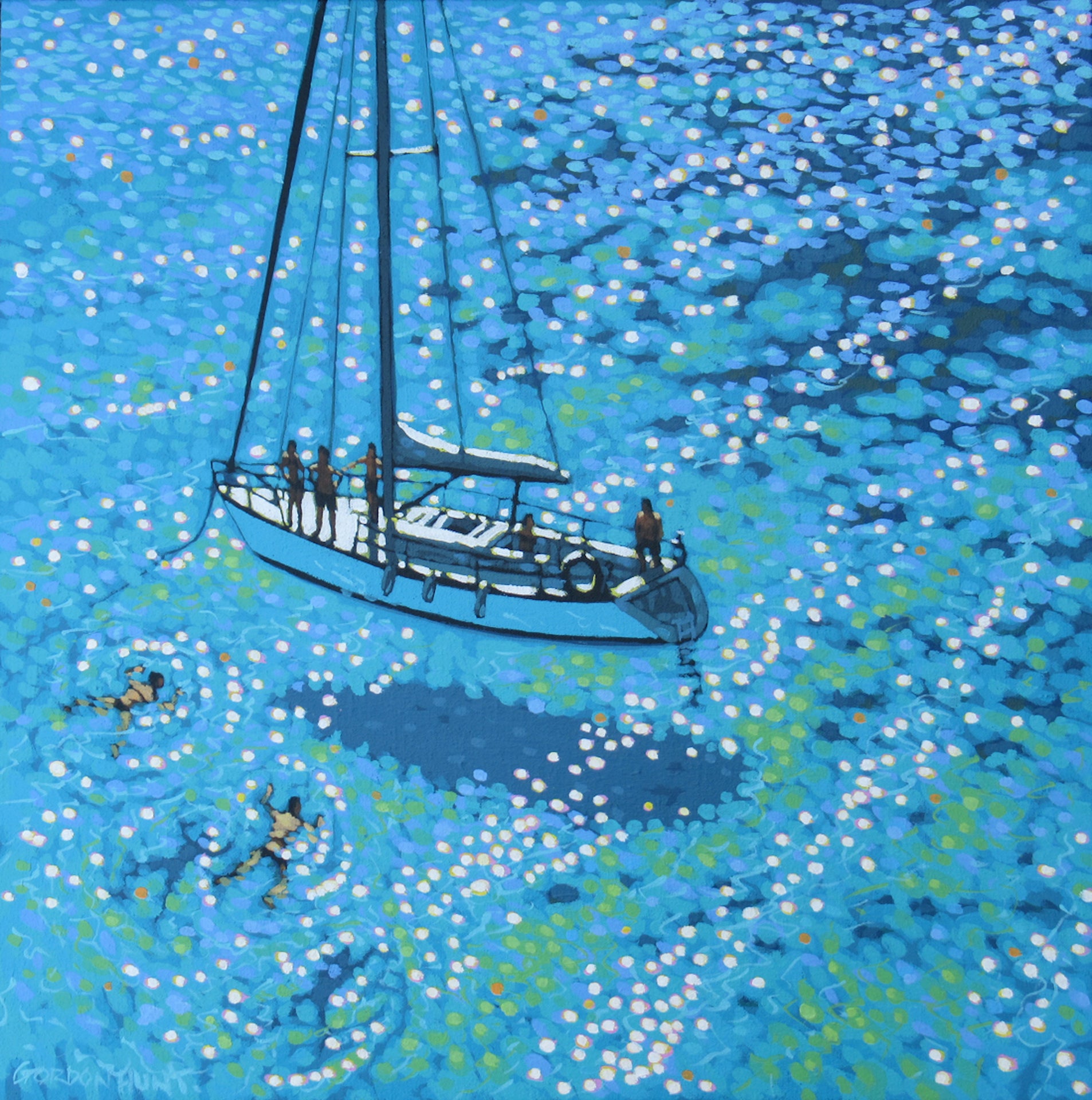 Gordon Hunt - Across the Estuary, Gordon Hunt, Original Art, Boat Art ...