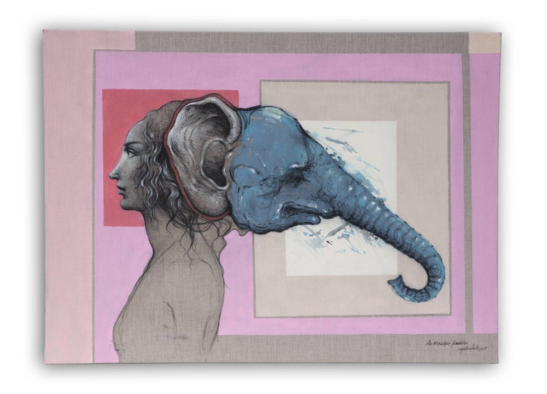 Eve Peri - Desert Flower, Mexico, Mixed Media For Sale at 1stdibs