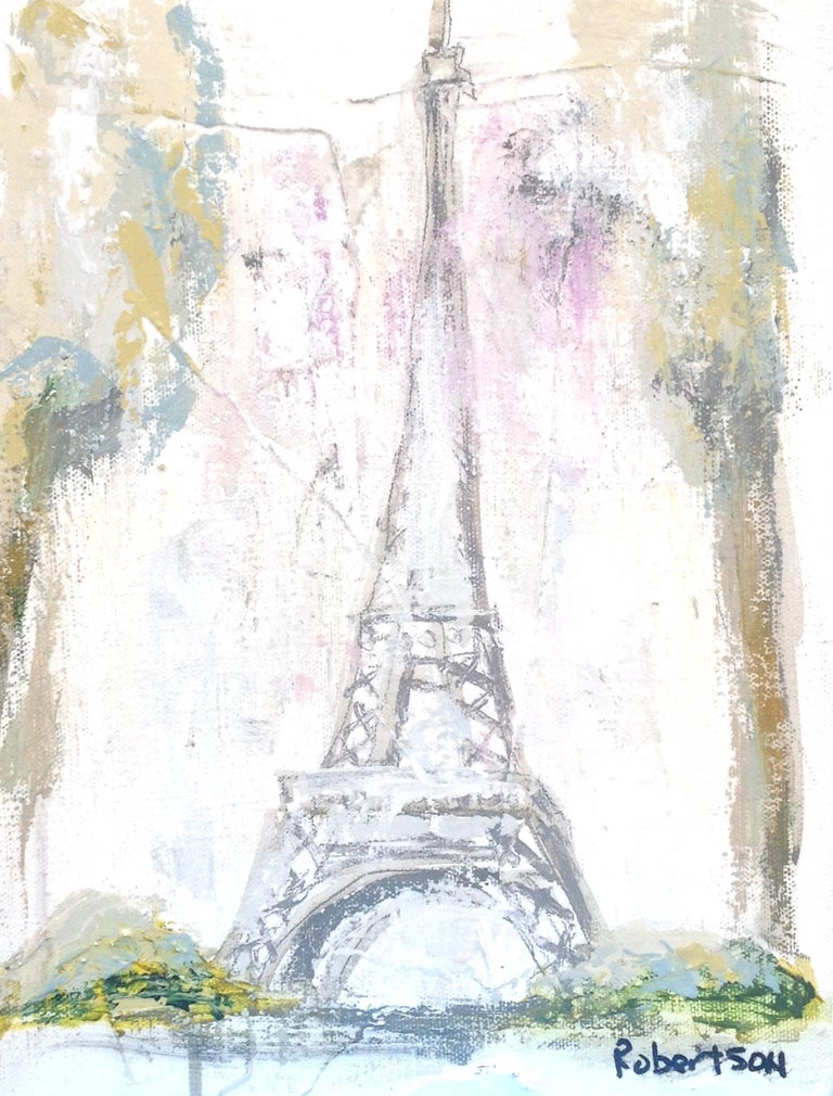 Sarah Robertson - 'Eiffel Tower, Paris' Small Impressionist Eiffel ...