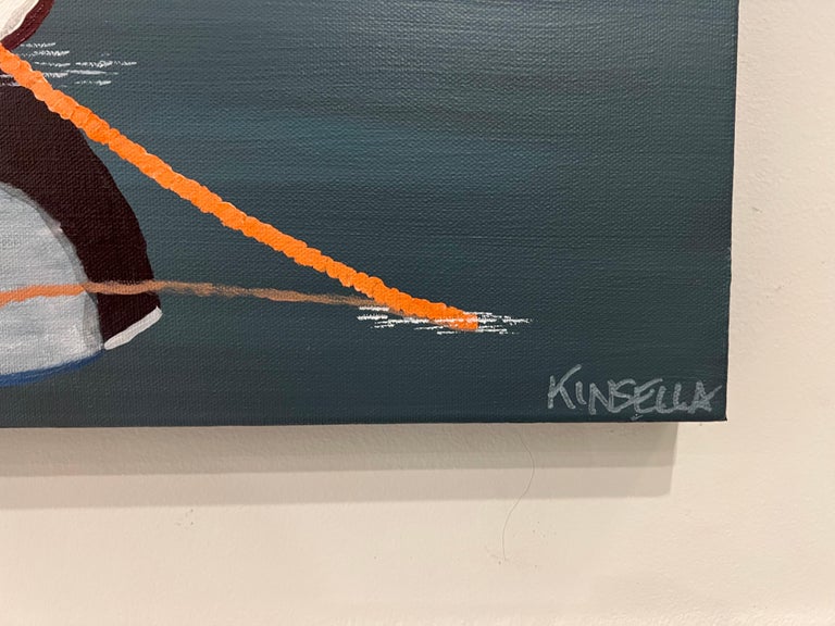 Susan Kinsella - Still Waters by Susan Kinsella, Boat with Orange ...