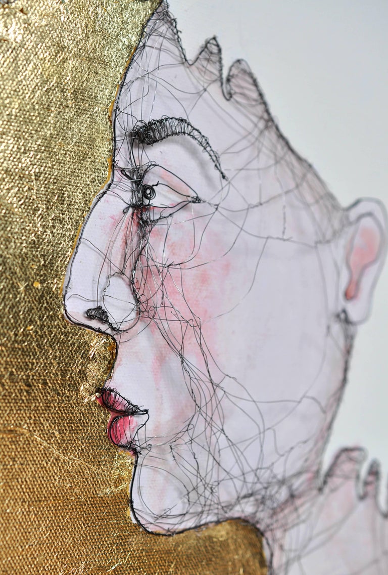 Fiona Morley – „The Gift by Fiona Morley - Wire, gold leaf and oil on ...