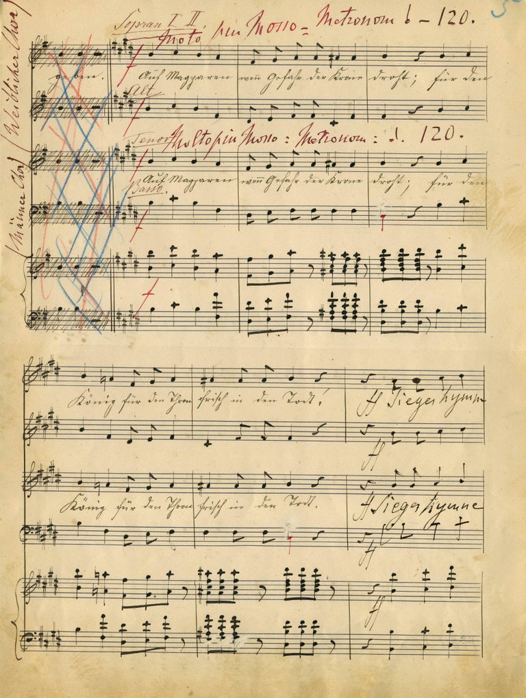 Franz Liszt - Original Musical Manuscript by Franz Liszt For Sale at ...