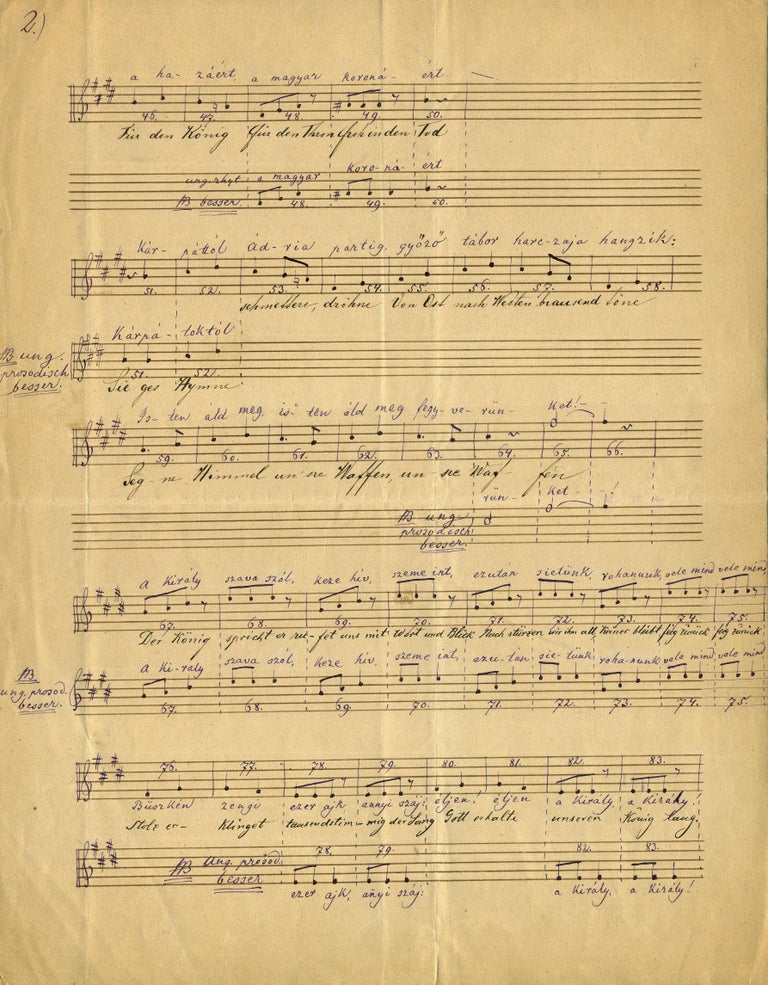 Franz Liszt - Original Musical Manuscript by Franz Liszt For Sale at ...