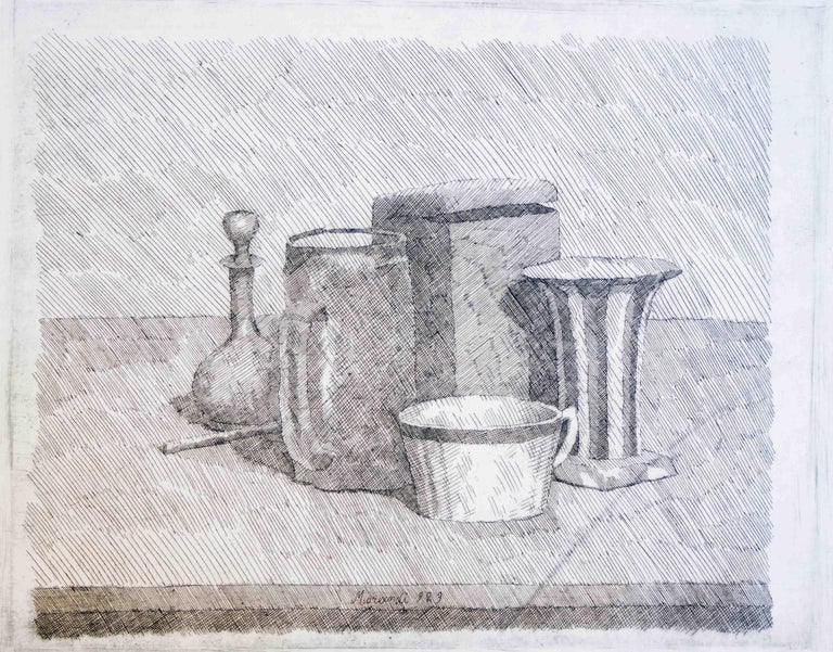 Giorgio Morandi - Still Life With Coffee Cup And Carafe For Sale at 1stDibs