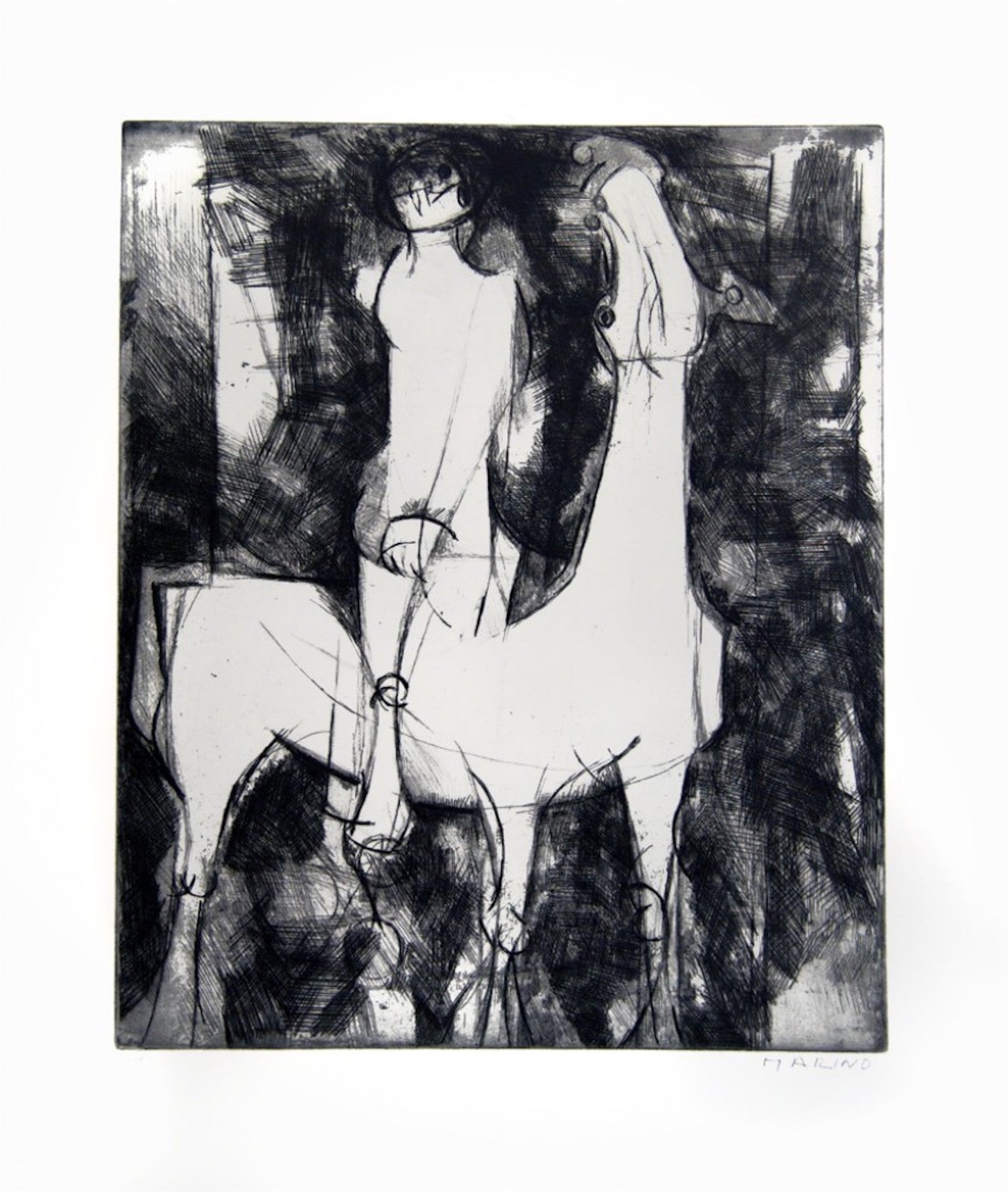 Marino Marini - Miracle - Original Etching by Marino Marini - 1951 at ...