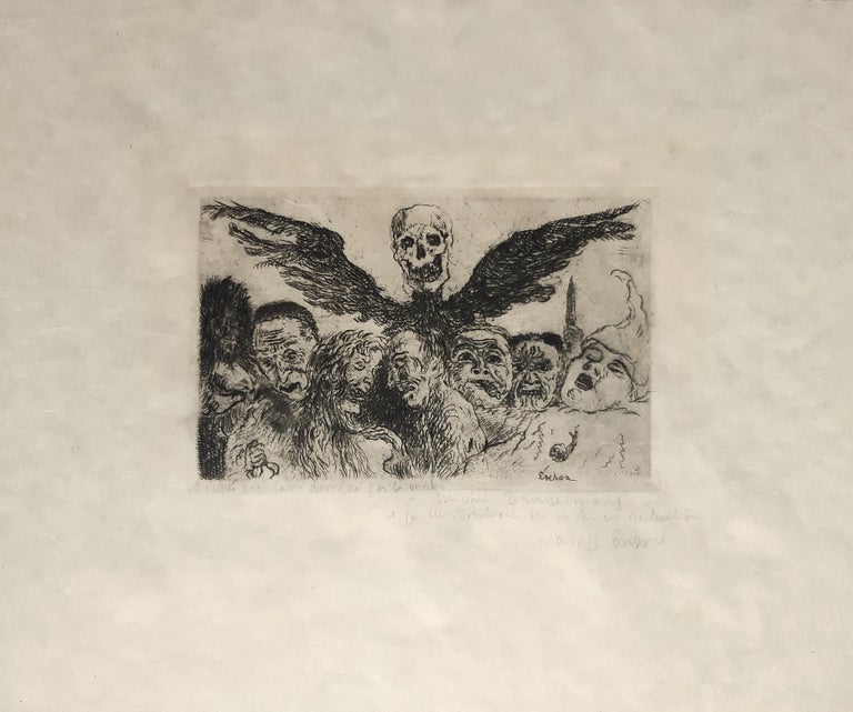 James Ensor - The Deadly Sins - Original Etching by James Ensor - 1904 ...