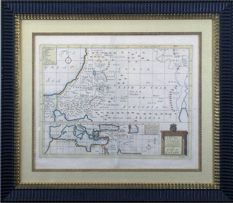 Edward Wells - (Holyland-Canaan) A New Map Shewing...Places Mentioned ...