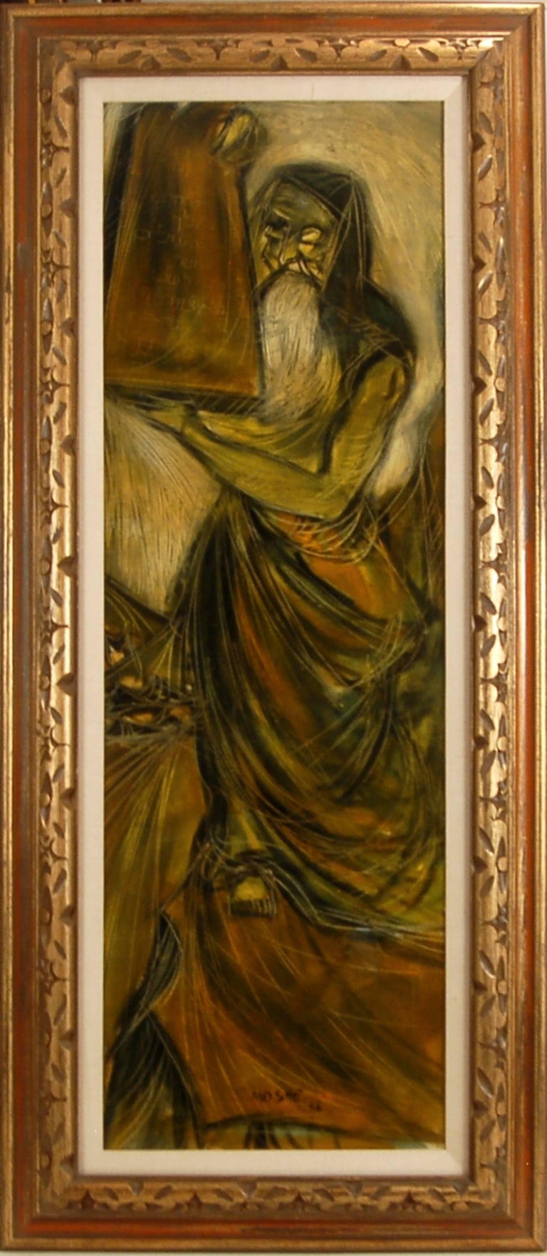 Moshe Katz - Moses Receiving The Tables of the Law at 1stDibs