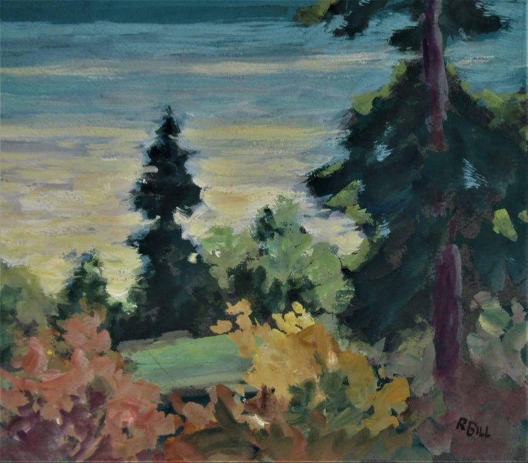 Ross Gill - Seattle, landscape with bridge at 1stDibs | ross gill artist