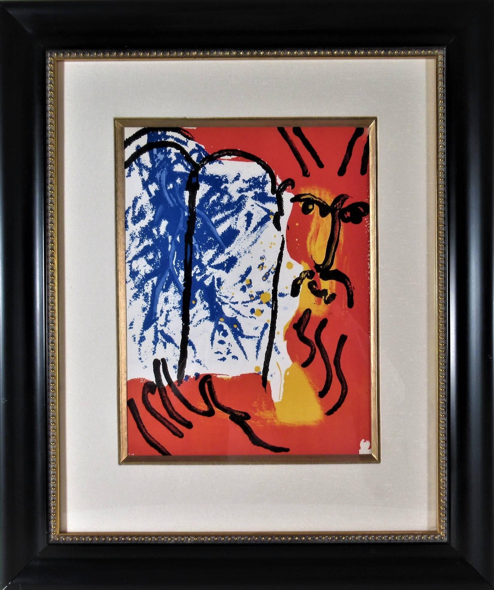 Marc Chagall - "The Angel" from "The Bible" original color lithograph ...