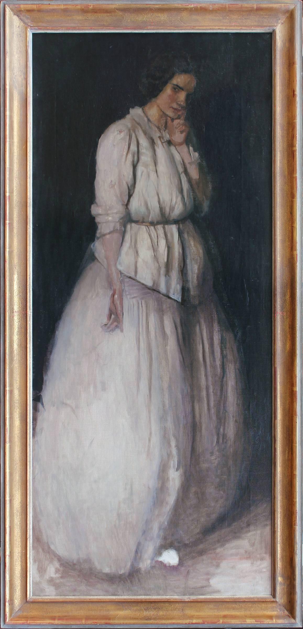 Edyth Starkie - Portrait of a Lady in a White Dress at 1stDibs | edith ...