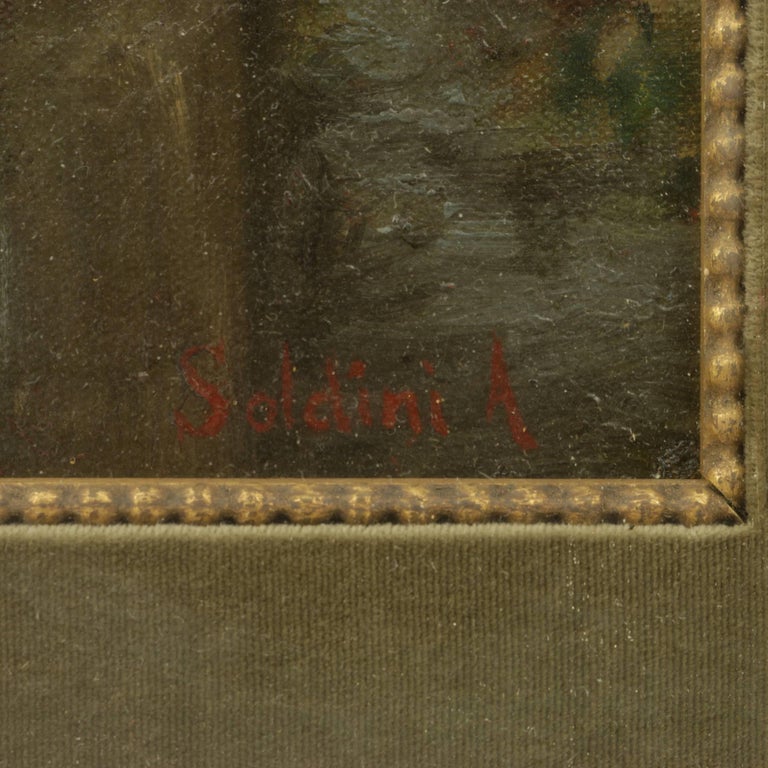 Arnoldo Soldini - Oil on Cardboard by Arnoldo Soldini Country Glimpse ...