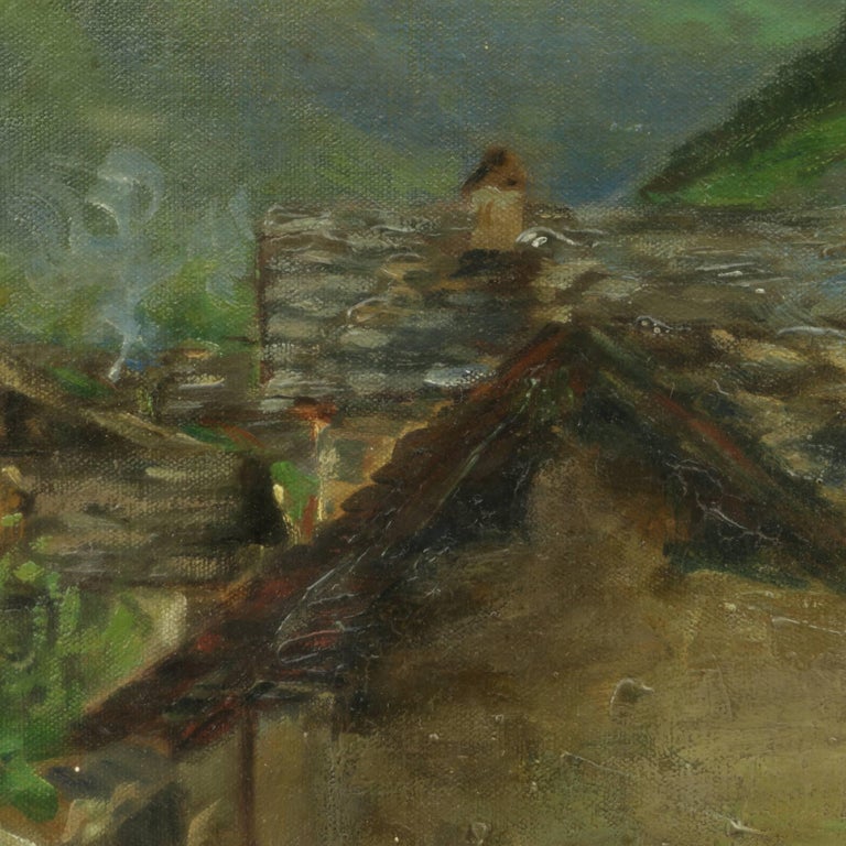 Arnoldo Soldini - Oil on Cardboard by Arnoldo Soldini Country Glimpse ...