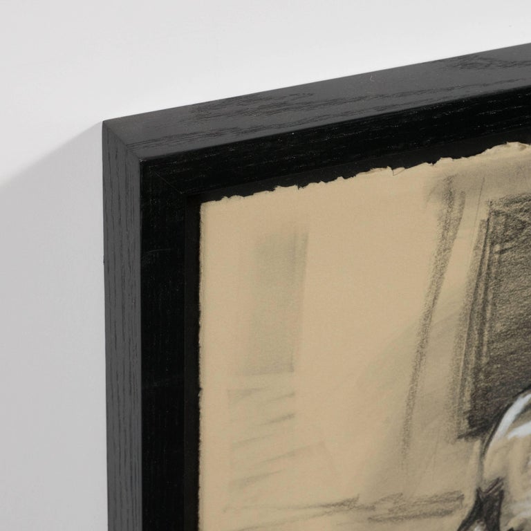 Unknown - Contemporary Grisaille Pastel Male Nude Portrait, Manner of ...