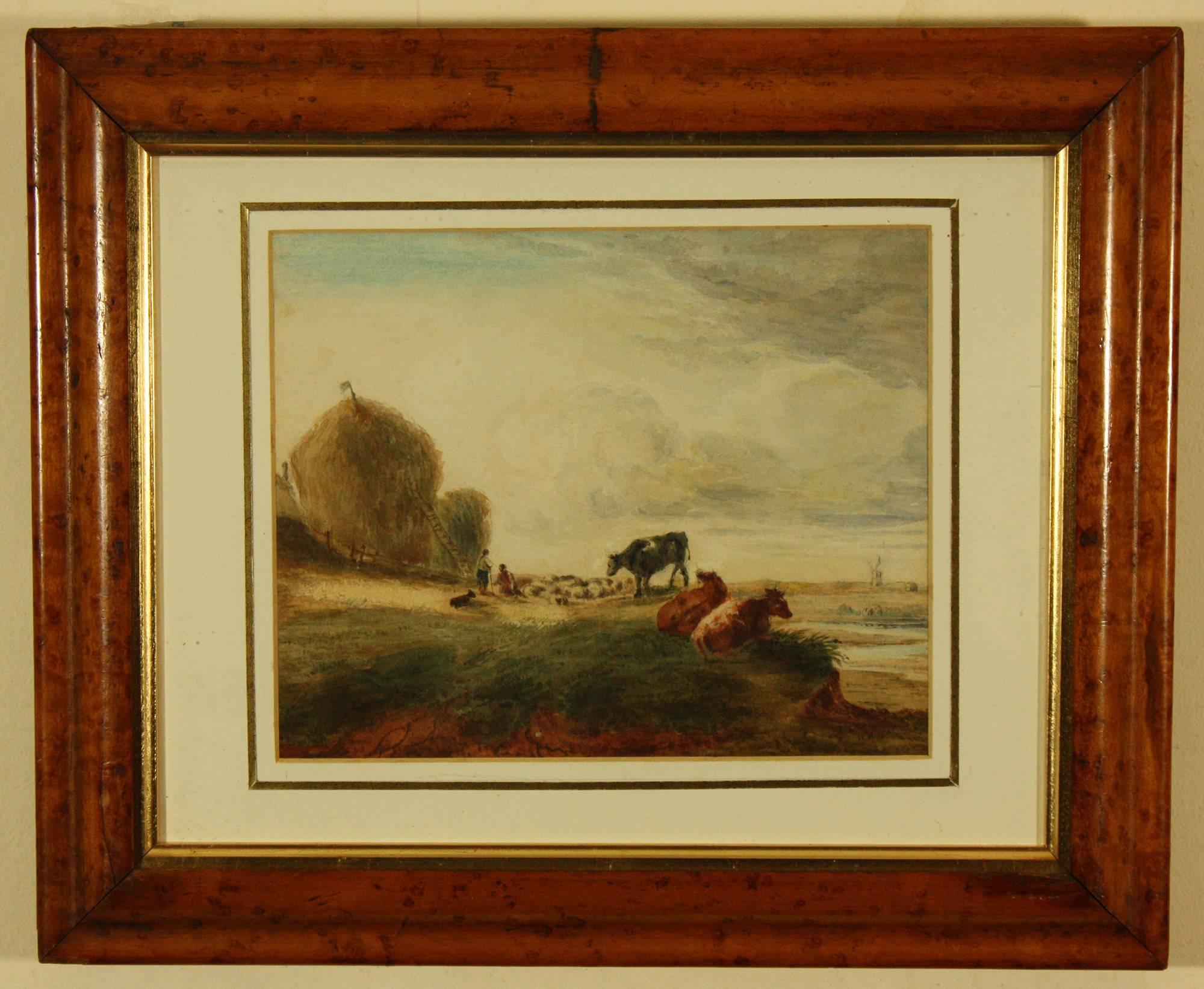 J. Lawrence Hart - Grazing Cattle and Sheep at 1stDibs