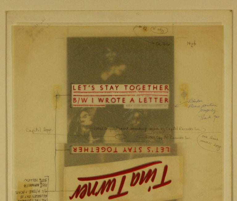 Unknown - UNRELEASED ORIGINAL PRODUCTION ARTWORK for TINA TURNER'S LET ...