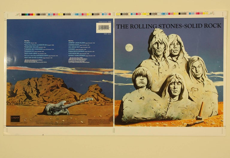 Unknown - Rolling Stones Rare Cromalin Proof for Solid Rock LP Original ...