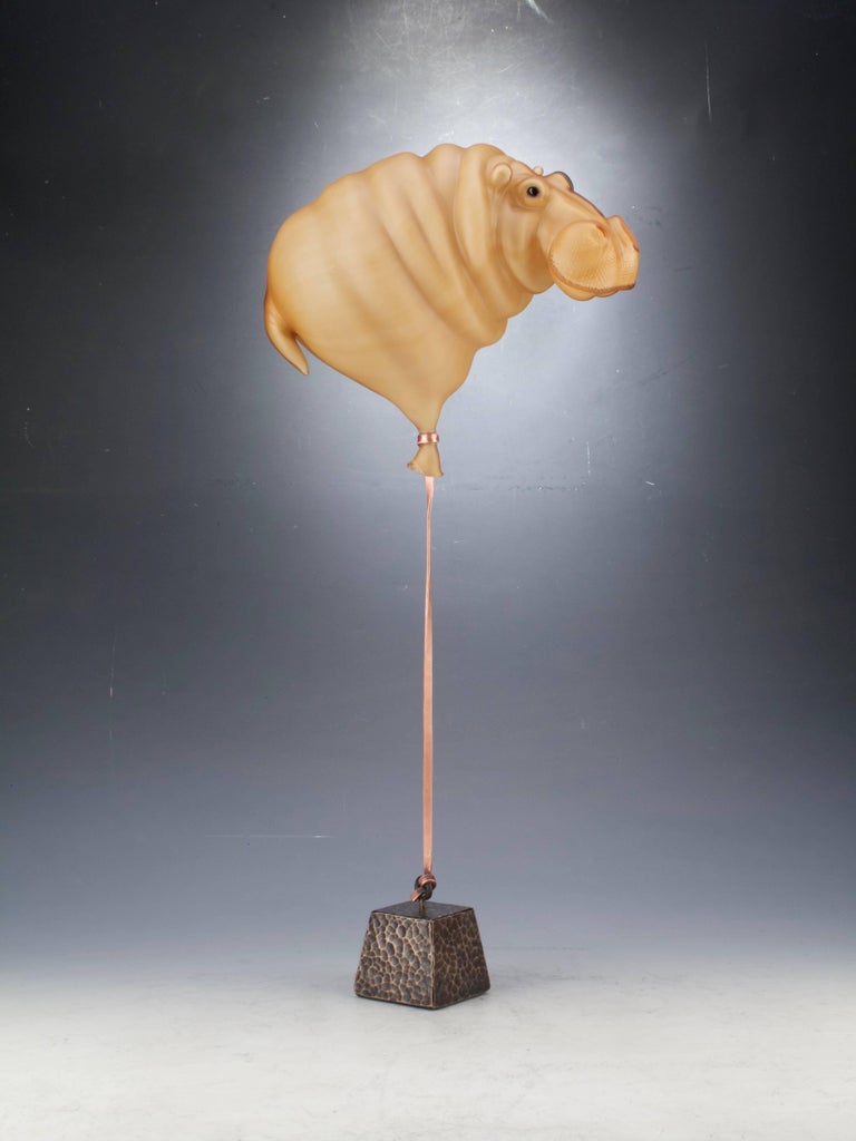 Chris Ahalt - Beige Hippo Balloon at 1stDibs | chris ahalt glass, hippo ...