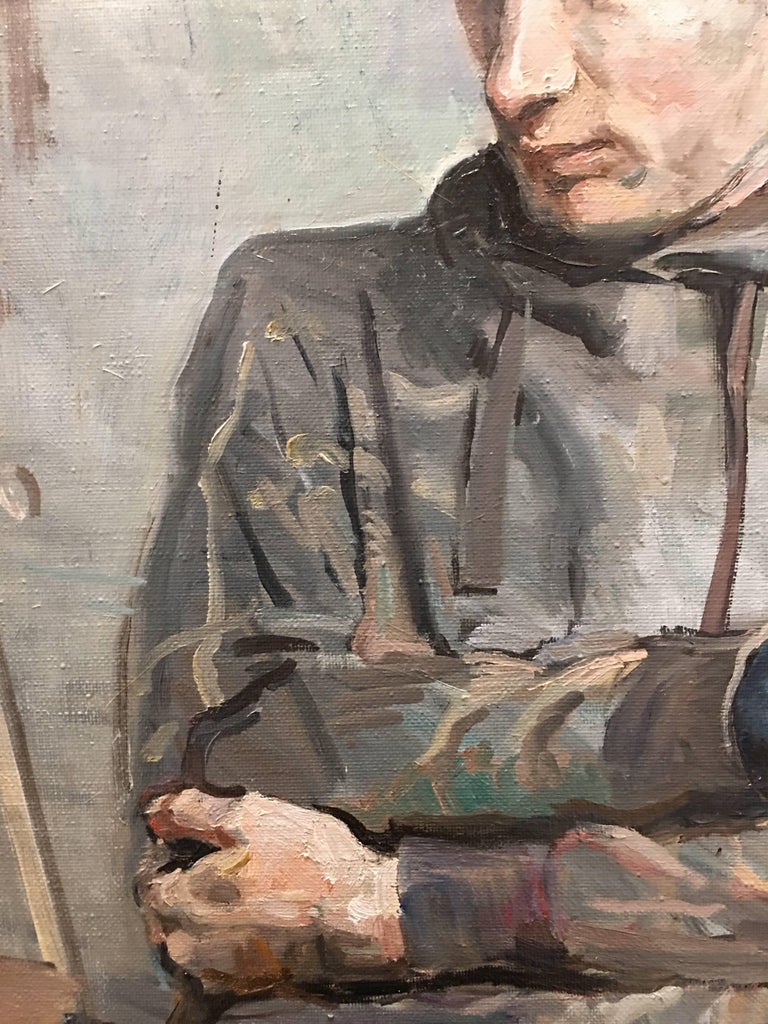 Iliya Mirochnik - Iliya Mirochnik, "Portrait of Artyom Norsov," 63in x 29.5in , oil on canvas ...