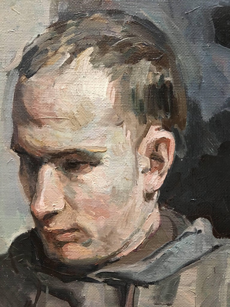 Iliya Mirochnik - Iliya Mirochnik, "Portrait of Artyom Norsov," 63in x 29.5in , oil on canvas ...