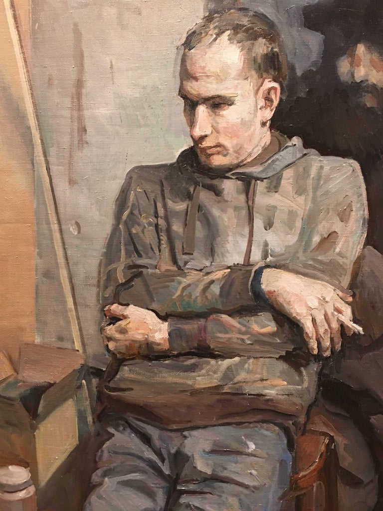 Iliya Mirochnik - Iliya Mirochnik, "Portrait of Artyom Norsov," 63in x 29.5in , oil on canvas ...