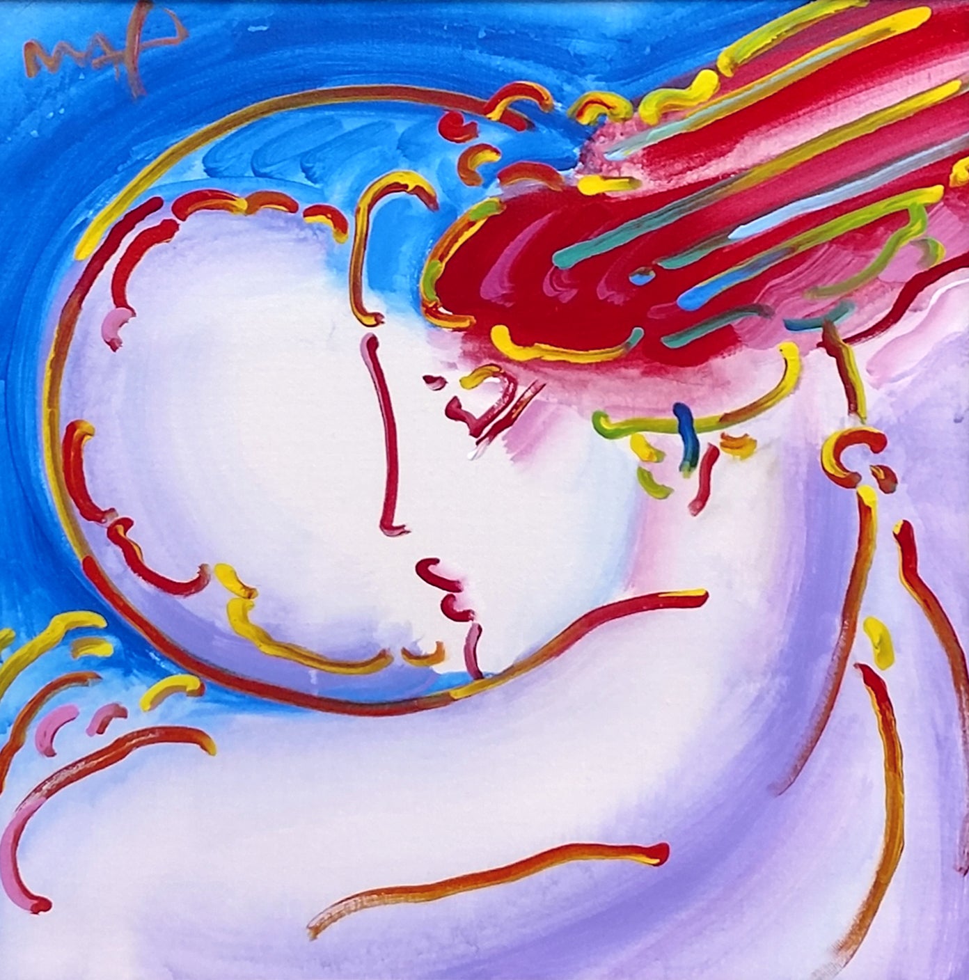 Peter Max - PETER MAX Acrylic Painting ORIGINAL SNOW WHITE Walt Disney ...