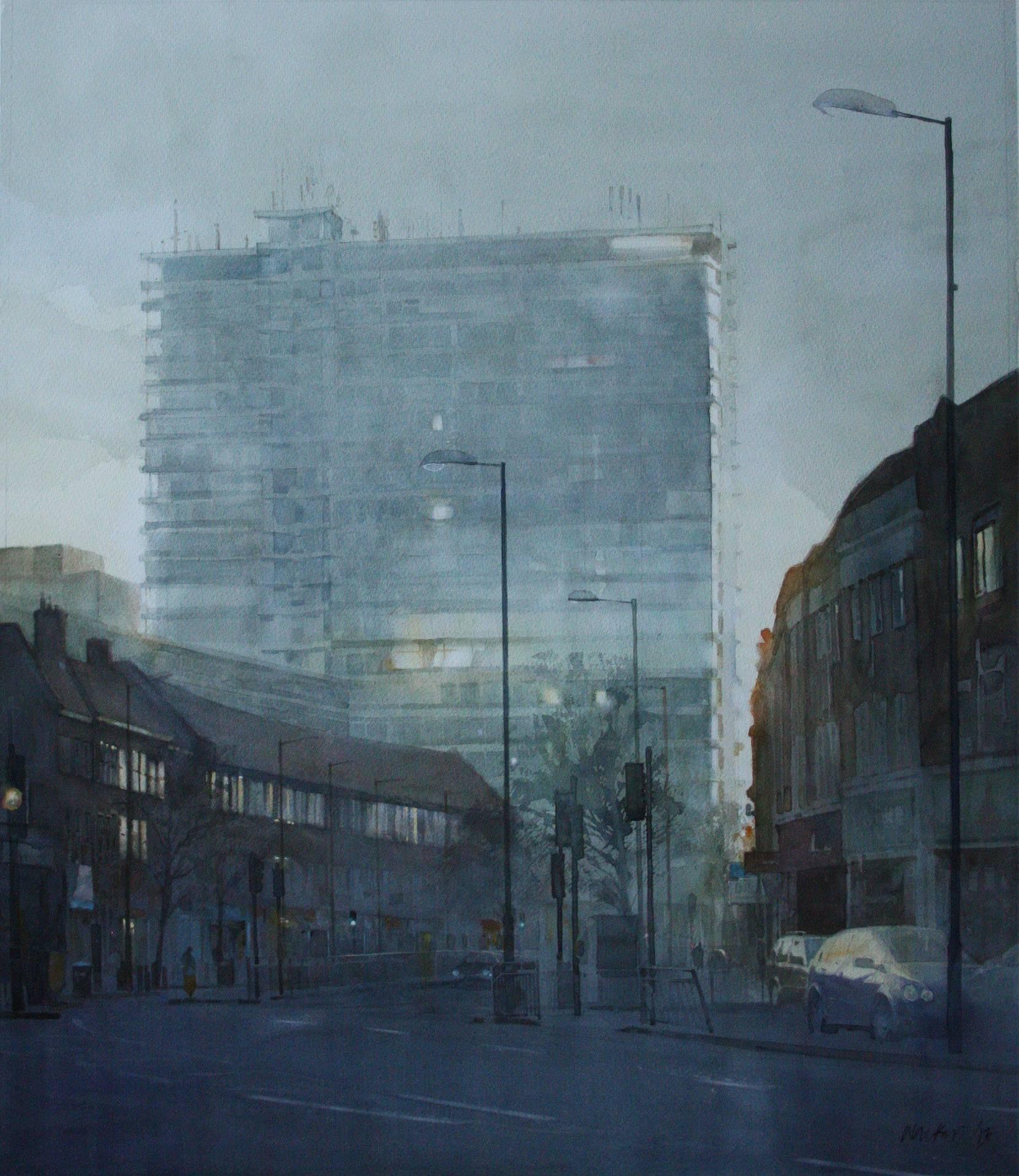 David Walker - Zurich - illustrative realistic cityscape architecture ...