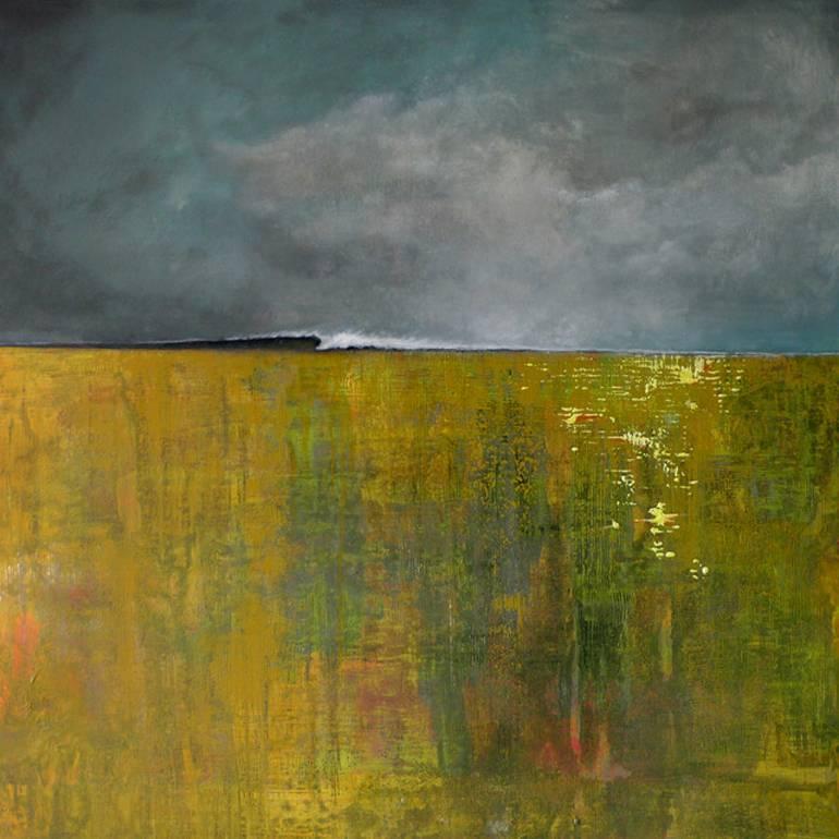 Simon Ledson - Greenball – R -contemporary abstract green and grey surf ...