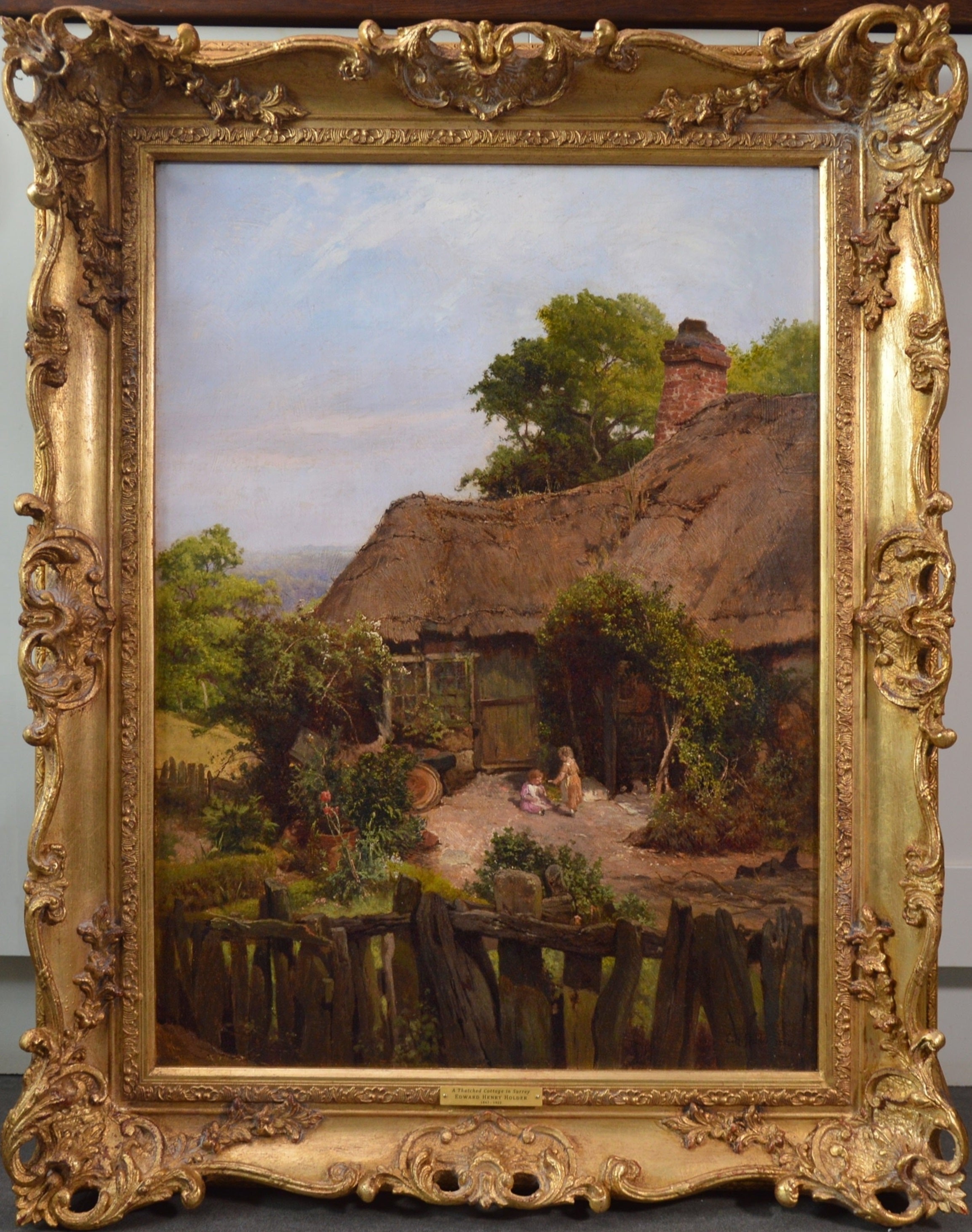 Edward Henry Holder - 19th Century landscape oil painting of the river ...