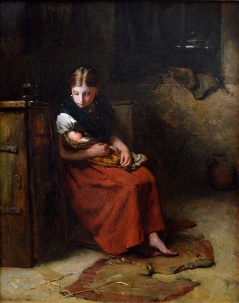 Frank Holl RA - Little Mother - 19th Century Social Realism Oil ...