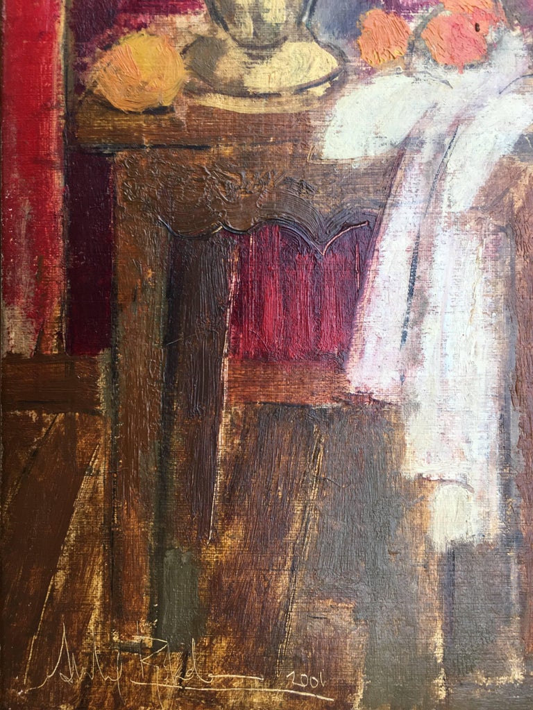 Alfredo Roldan - Little still-life in red. For Sale at 1stDibs